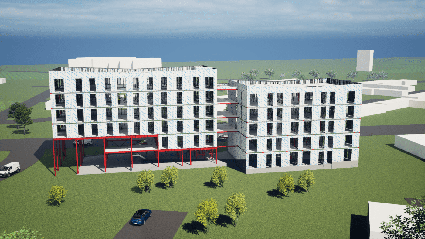Construction time halved for regeneration project with offsite steel frame